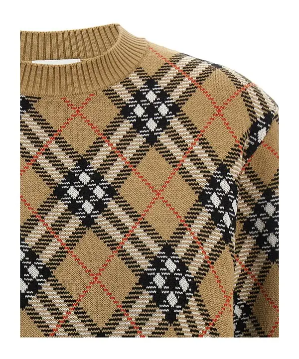 Burberry Checked Knitted Jumper