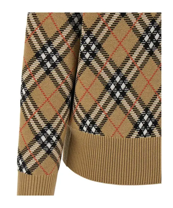 Burberry Checked Knitted Jumper
