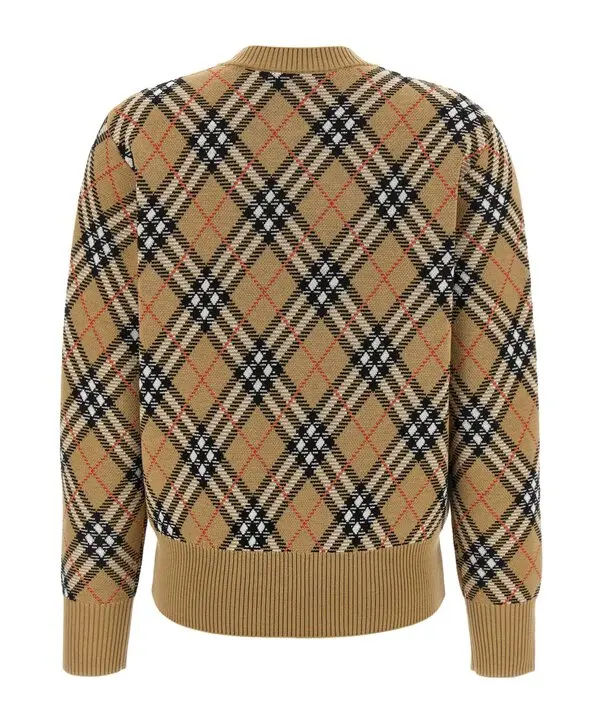 Burberry Checked Knitted Jumper