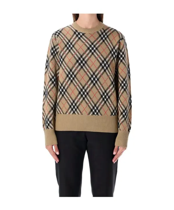 Burberry Checked Knitted Jumper