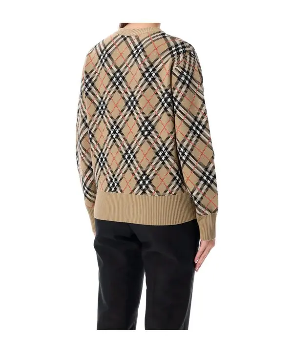 Burberry Checked Knitted Jumper