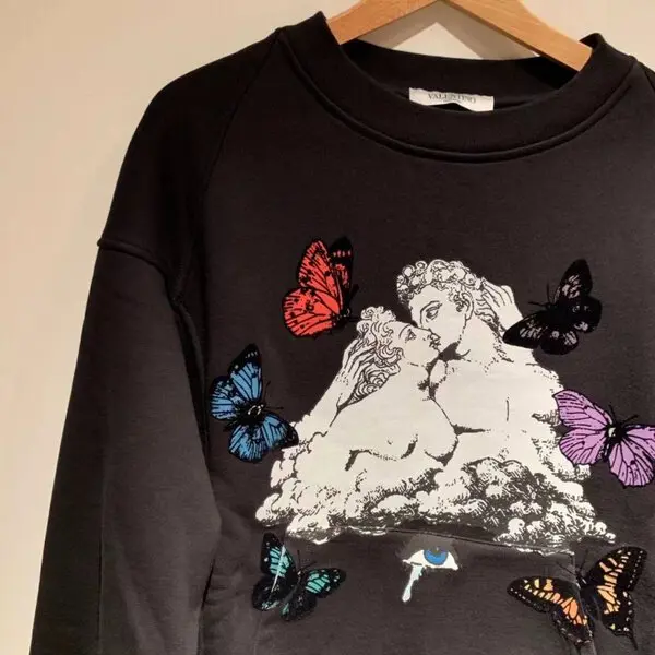 Valentino Garavani Crewneck Printed Long Sleeve Sweatshirt