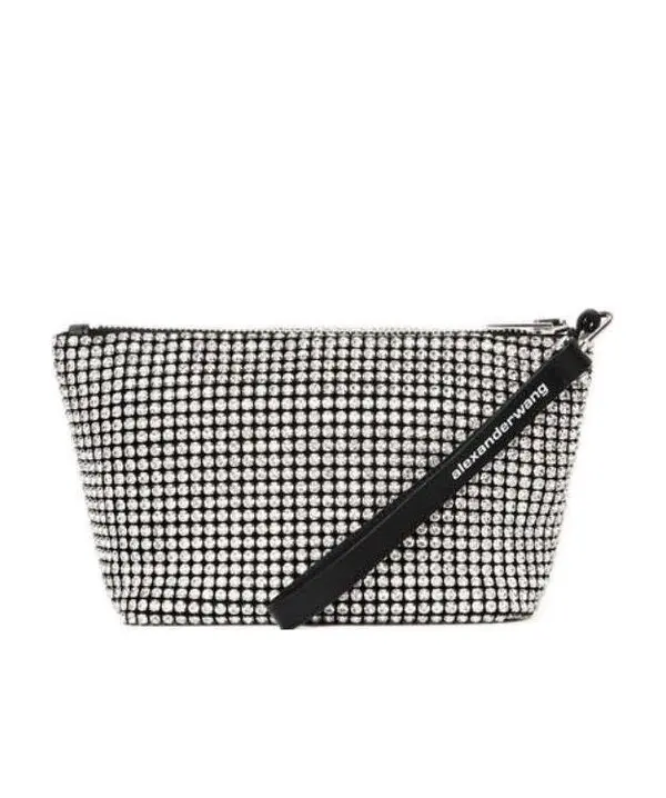 Alexander Wang Heiress Crystal Clutch Bag - White