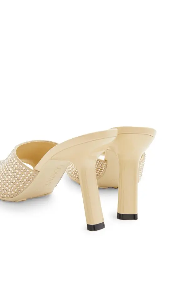 Loewe Embellished Slip-on Mules With Petal Toe Tops - Nude