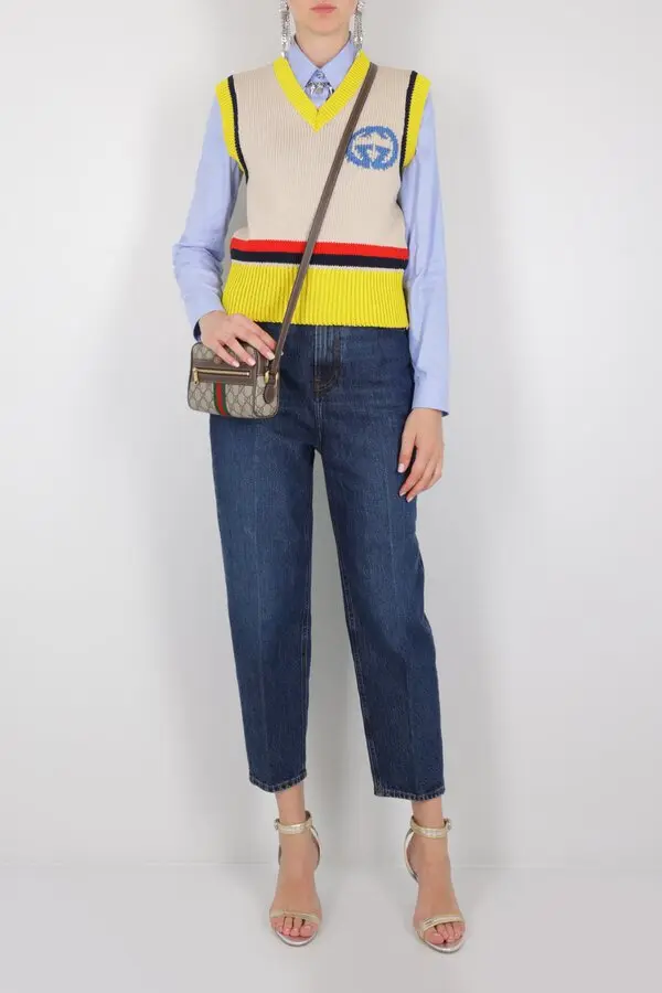 Gucci Curved Hem Buttoned Shirt