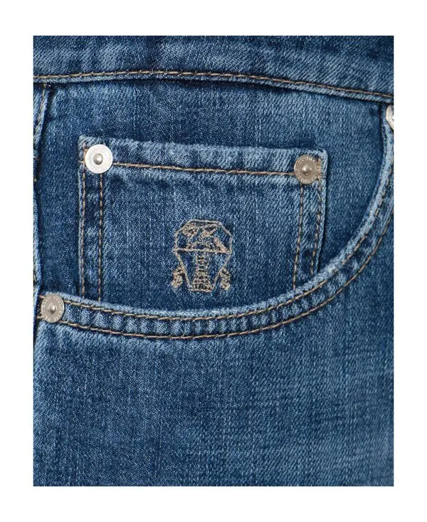 Brunello Cucinelli Straight-leg Slim-cut Jeans - Blue
