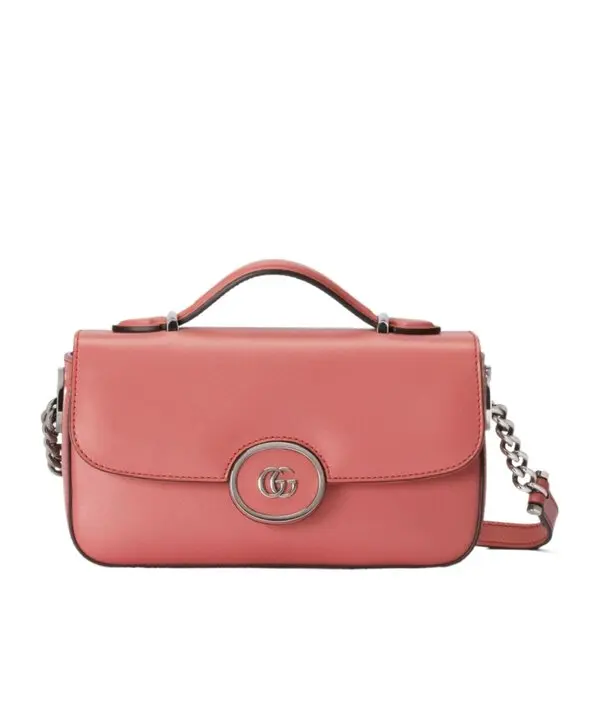 Gucci Double G Logo Mini Shoulder Bag - Red