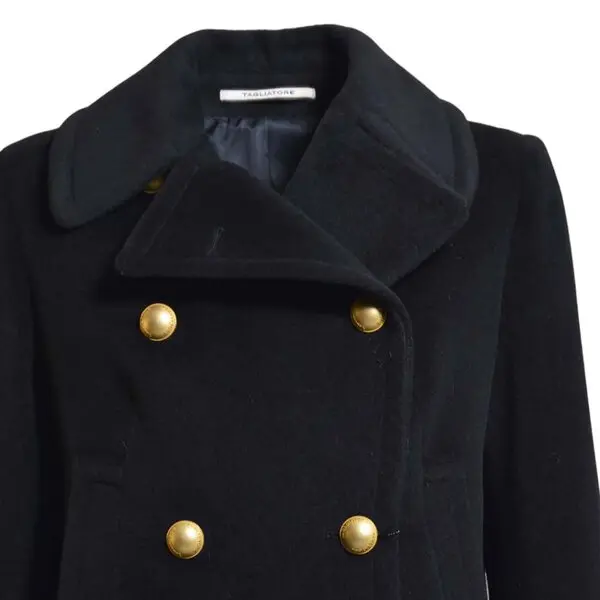 Tagliatore Blanche Double Breasted Coat - Black