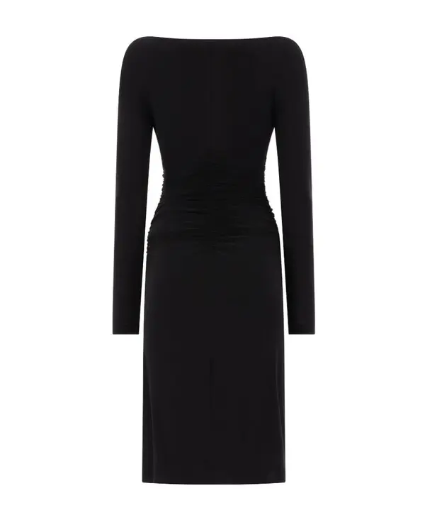 Norma Kamali Long Sleeved Boat-neck Dress