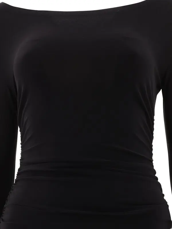 Norma Kamali Long Sleeved Boat-neck Dress