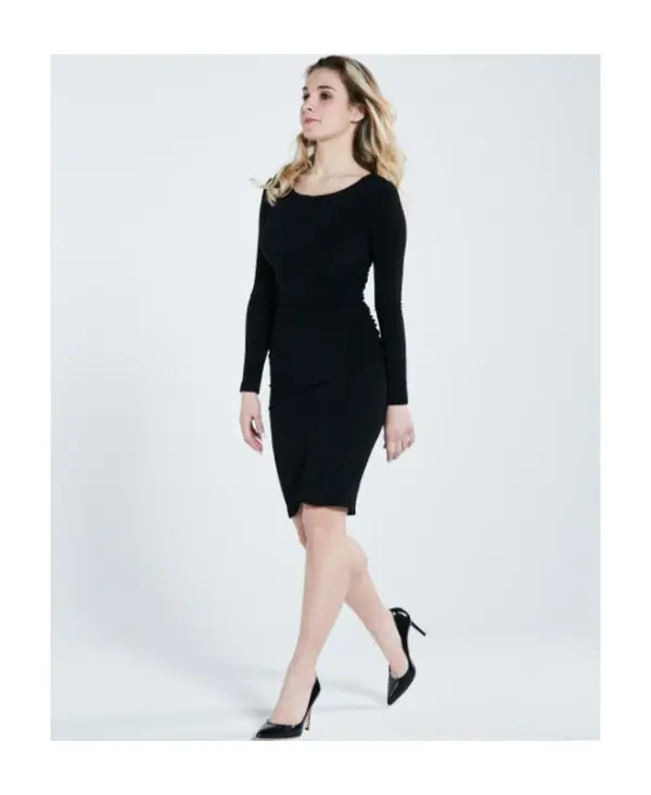 Norma Kamali Long Sleeved Boat-neck Dress