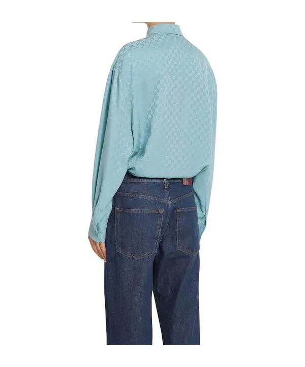 Gucci Gg Supreme Print Long Sleeve Shirt