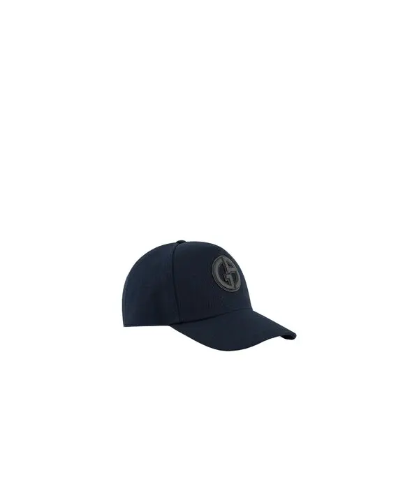 Giorgio Armani Logo Embroidered Cap - Blue