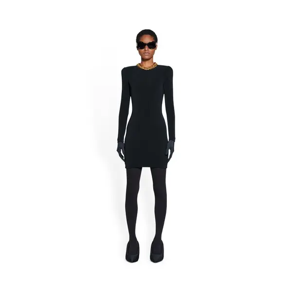 Balenciaga Long-sleeved Mini Dress With Tailored Details