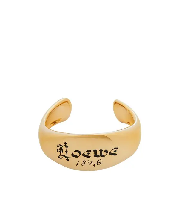 Loewe Signet Cuff In Sterling Silver With Finish - Golden