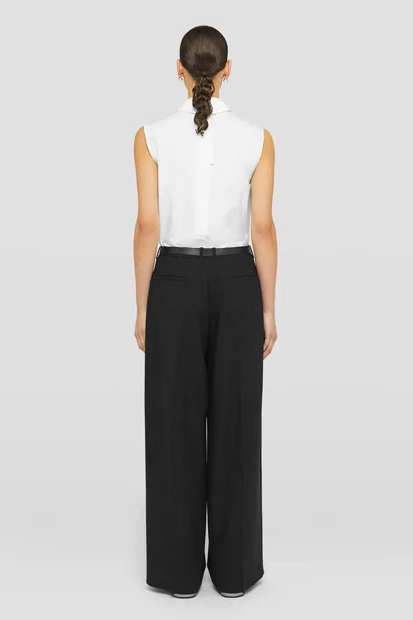 JIL SANDER Belted Trousers - Black