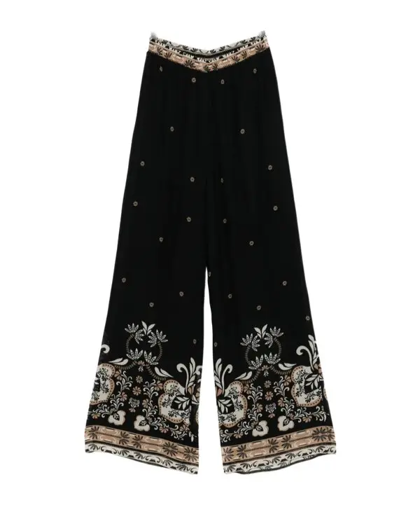 TWINSET Floral-print Pants - Black