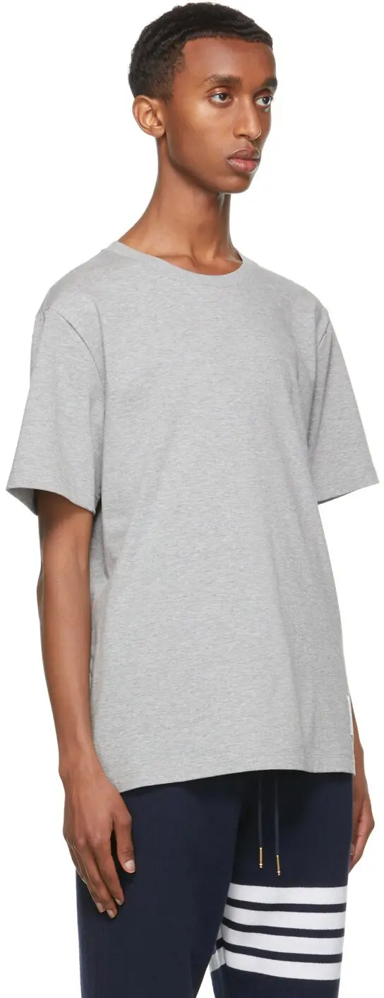 Thom Browne Rwb Stripe T-shirt - Light Gray