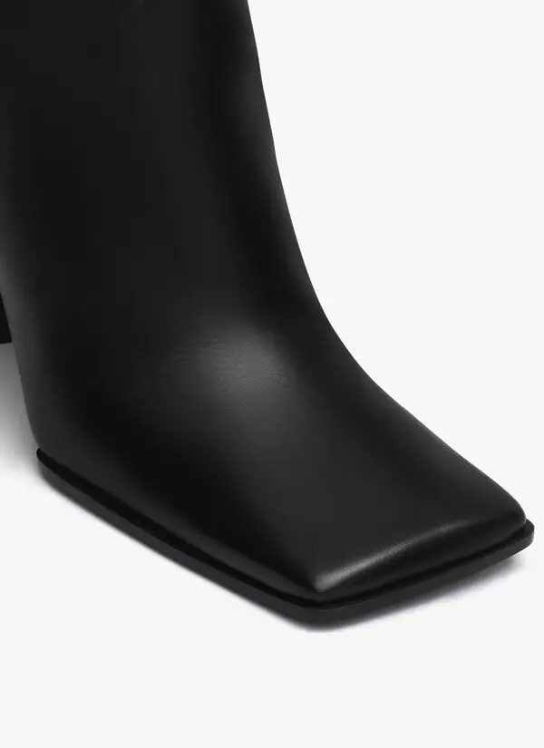 Alaïa Square-toe Block Heel Ankle Boots