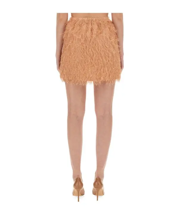 ALYSI Embellished Mini Skirt - Nude