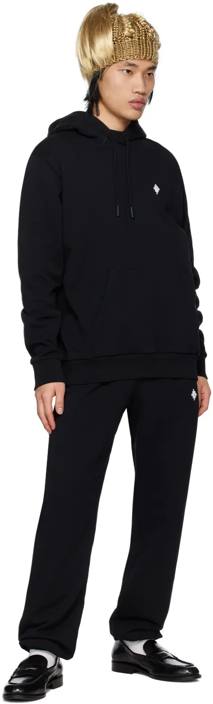 MARCELO BURLON COUNTY OF MILAN Logo Loose Sweatpants - Black
