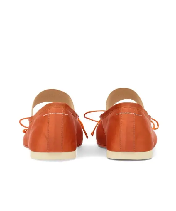 MAISON MARGIELA Atomic Bow Ballerina Flats - Red