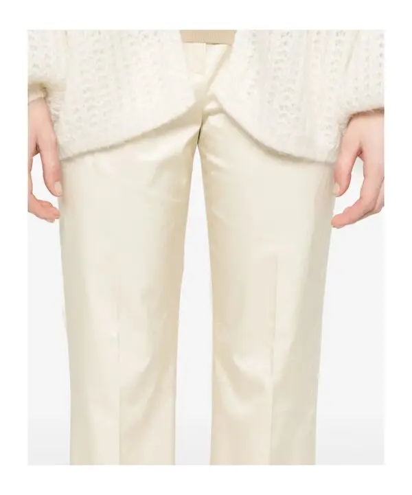 TOTEME Cropped Pressed Crease Trousers