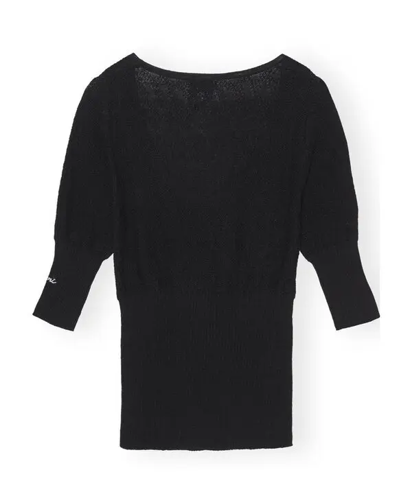 GANNI Merino Lace O-neck Sweater