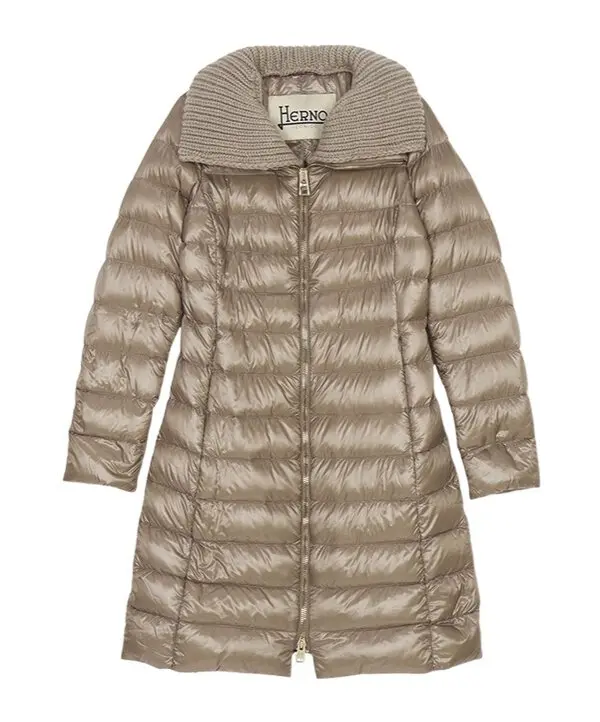 Herno Quilted Down Jacket With Spread Collar