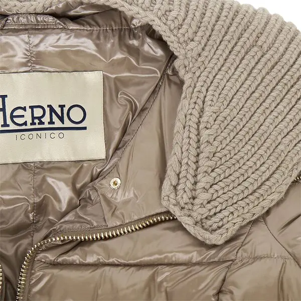 Herno Quilted Down Jacket With Spread Collar