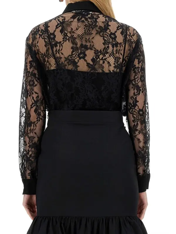 Moschino Lace Lapel Blouse