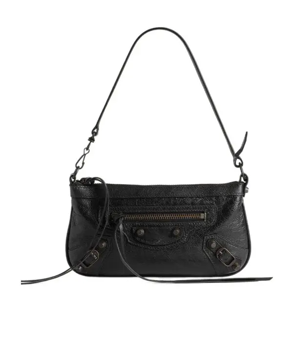 Balenciaga Le City Zip Shoulder Bag - Black