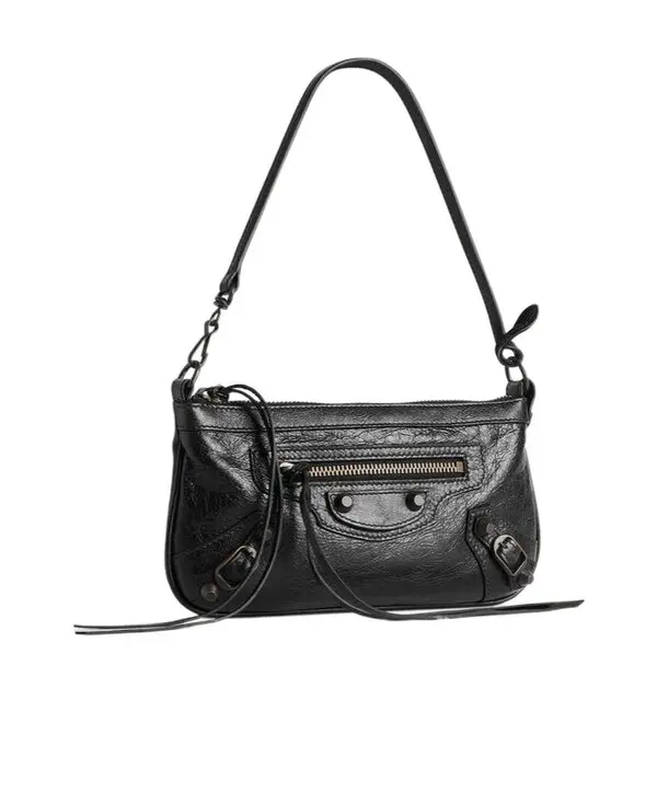 Balenciaga Le City Zip Shoulder Bag - Black