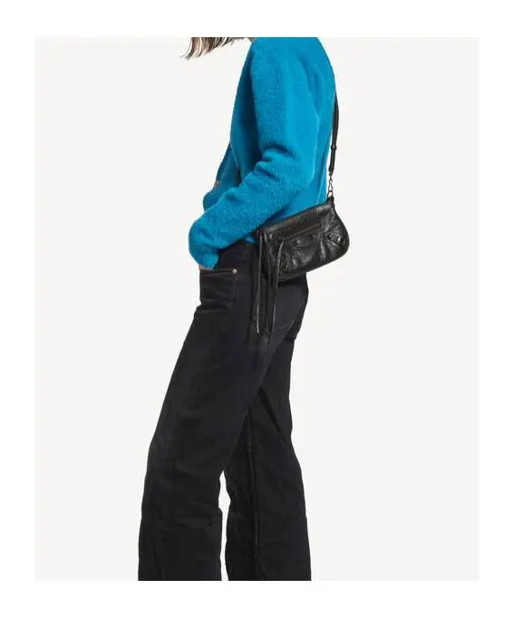 Balenciaga Le City Zip Shoulder Bag - Black