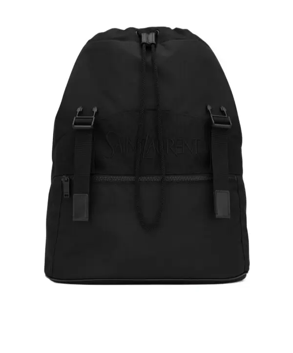 Saint Laurent Logo Embroidered Buckle Fastening Backpack