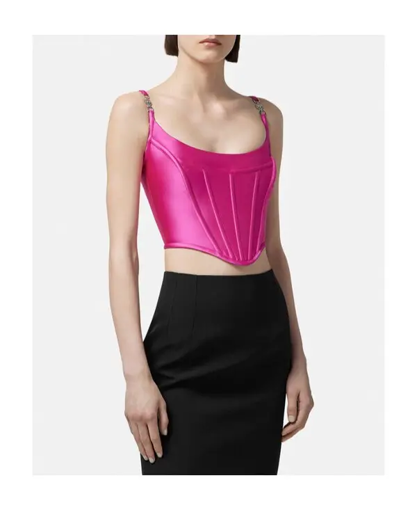 Versace Medusa Motif Corset Top