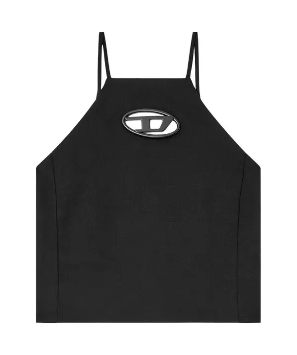 DIESEL® Logo Plaque Camisole Top - Black