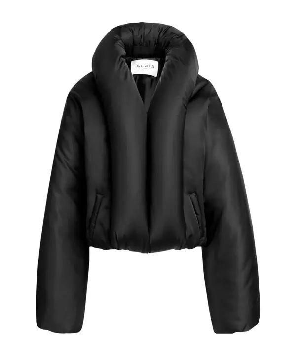 Alaïa Padded Bomber Jacket - Black