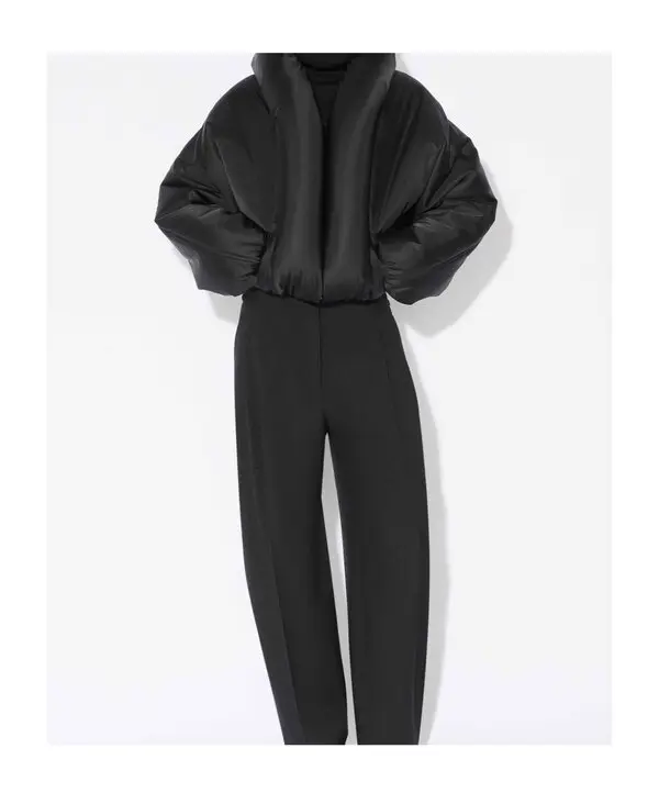Alaïa Padded Bomber Jacket - Black