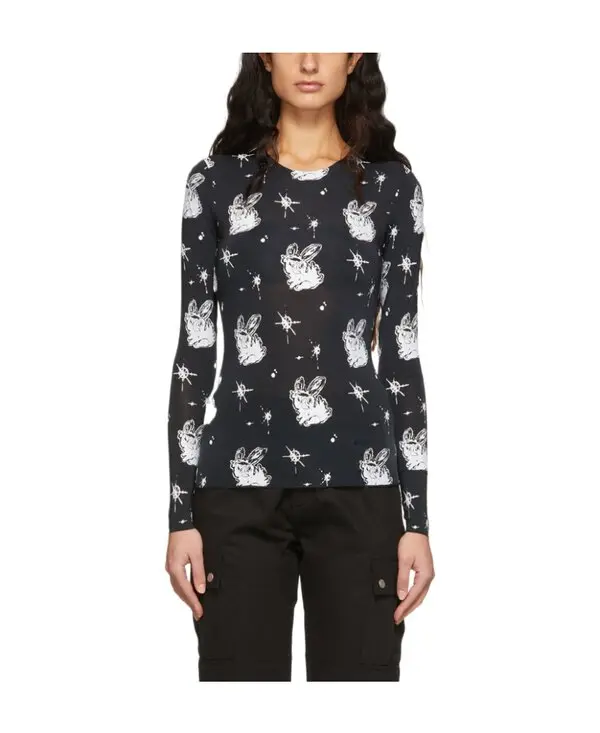 We11Done Graphic Print Long Sleeve T-shirt