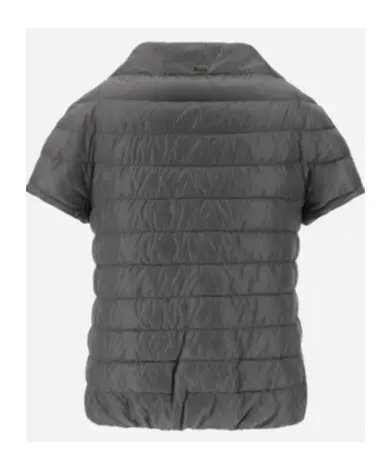 Herno Quilted Short-sleeved Down Jacket - Black