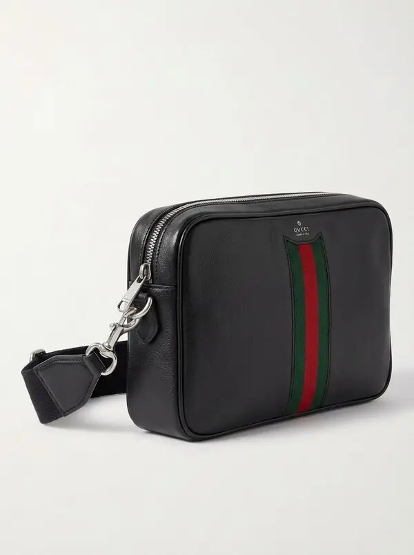 Gucci Web Trademark Small Crossbody Bag - Black
