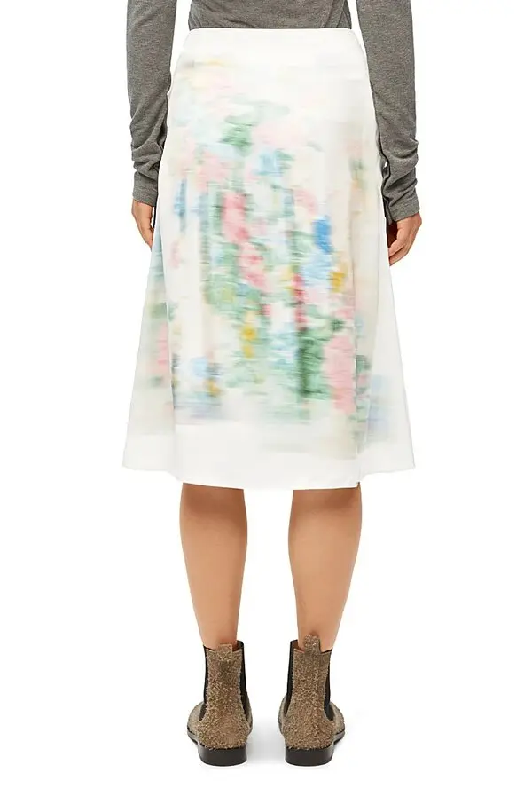Loewe Paint Brush Effect Midi Skirt