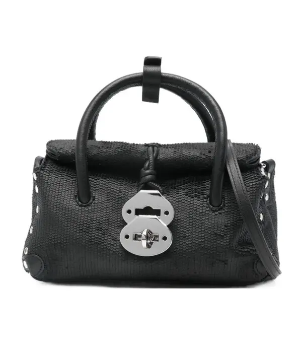 ZANELLATO Top Handle Shoulder Bag - Black