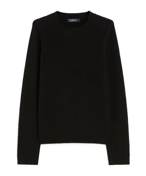 Max Mara Damasco Crewneck Knitted Jumper - Black