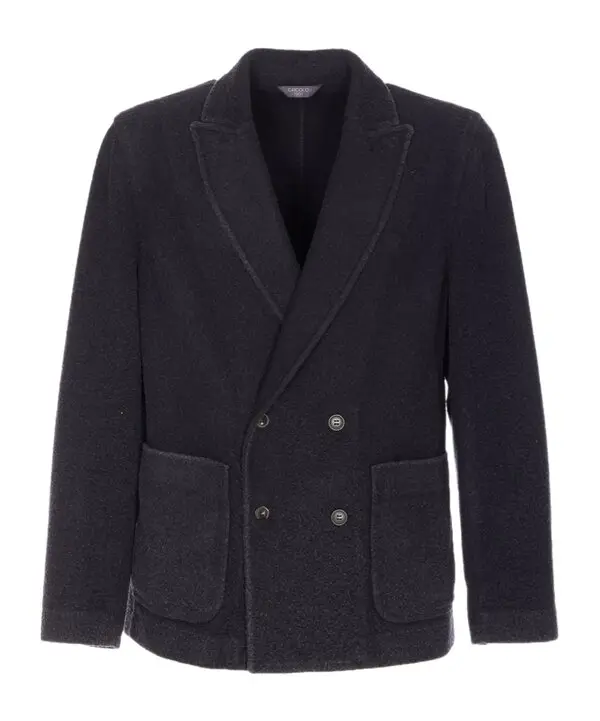 CIRCOLO 1901 Double-breasted Jacket With Notch Lapel - Black