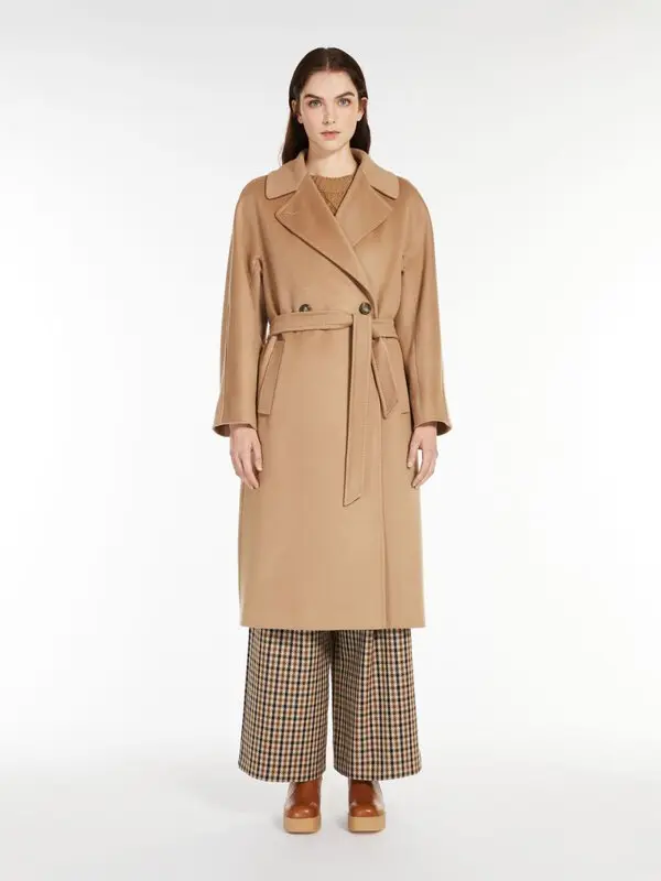 Max Mara Belted Long-sleeved Coat - Camel