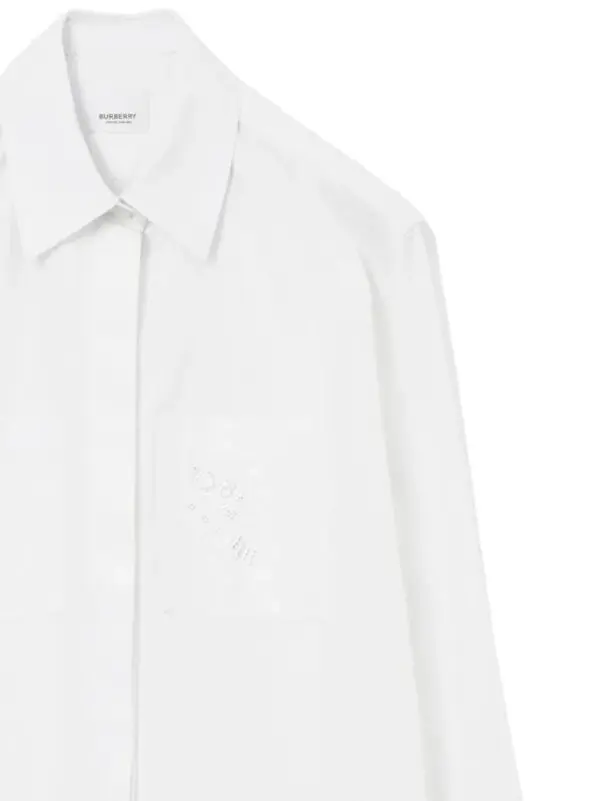 Burberry Ivanna Long-sleeve Shirt With Equestrian Knight Logo