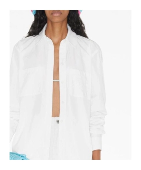 Burberry Ivanna Long-sleeve Shirt With Equestrian Knight Logo