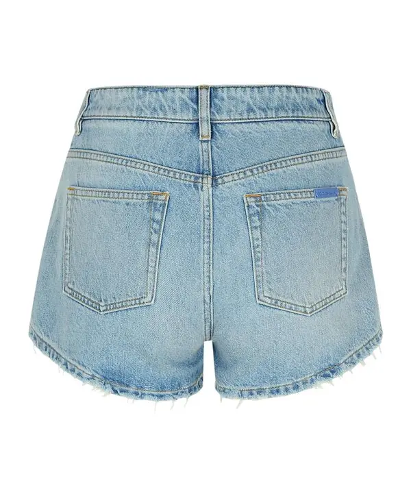 Dolce & Gabbana Distressed Denim Shorts With Contrasting Stitching - Blue